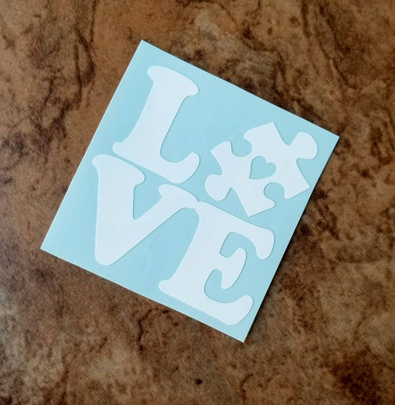 Autism Love Decal/autism Puzzle Piece Decal/autism Awareness Decal ...