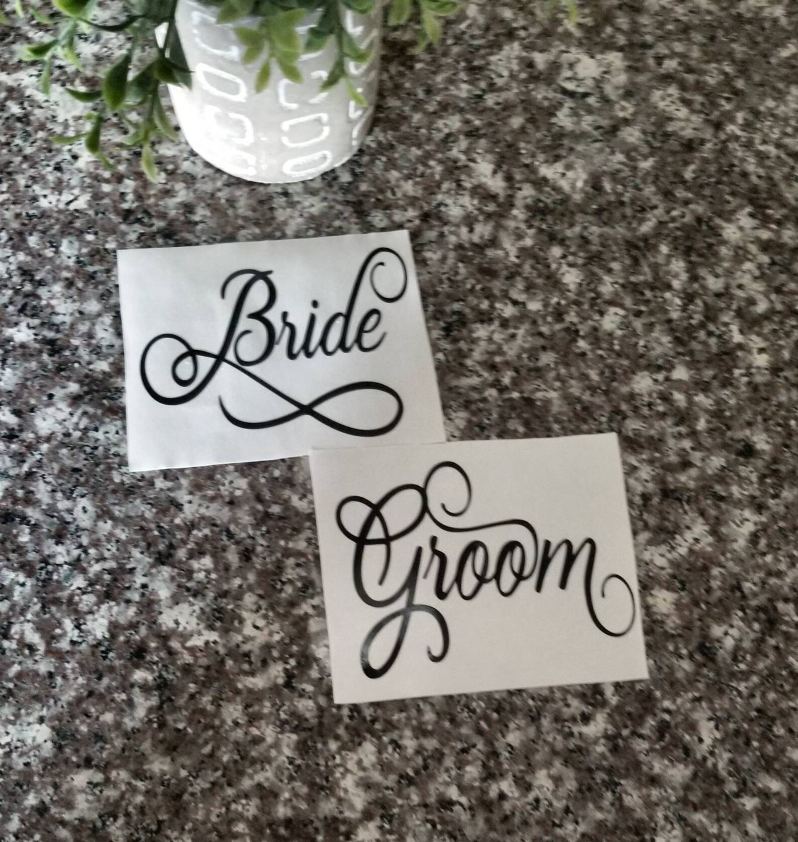 Bride and Groom Decal/wedding Decal/bride and Groom | Etsy