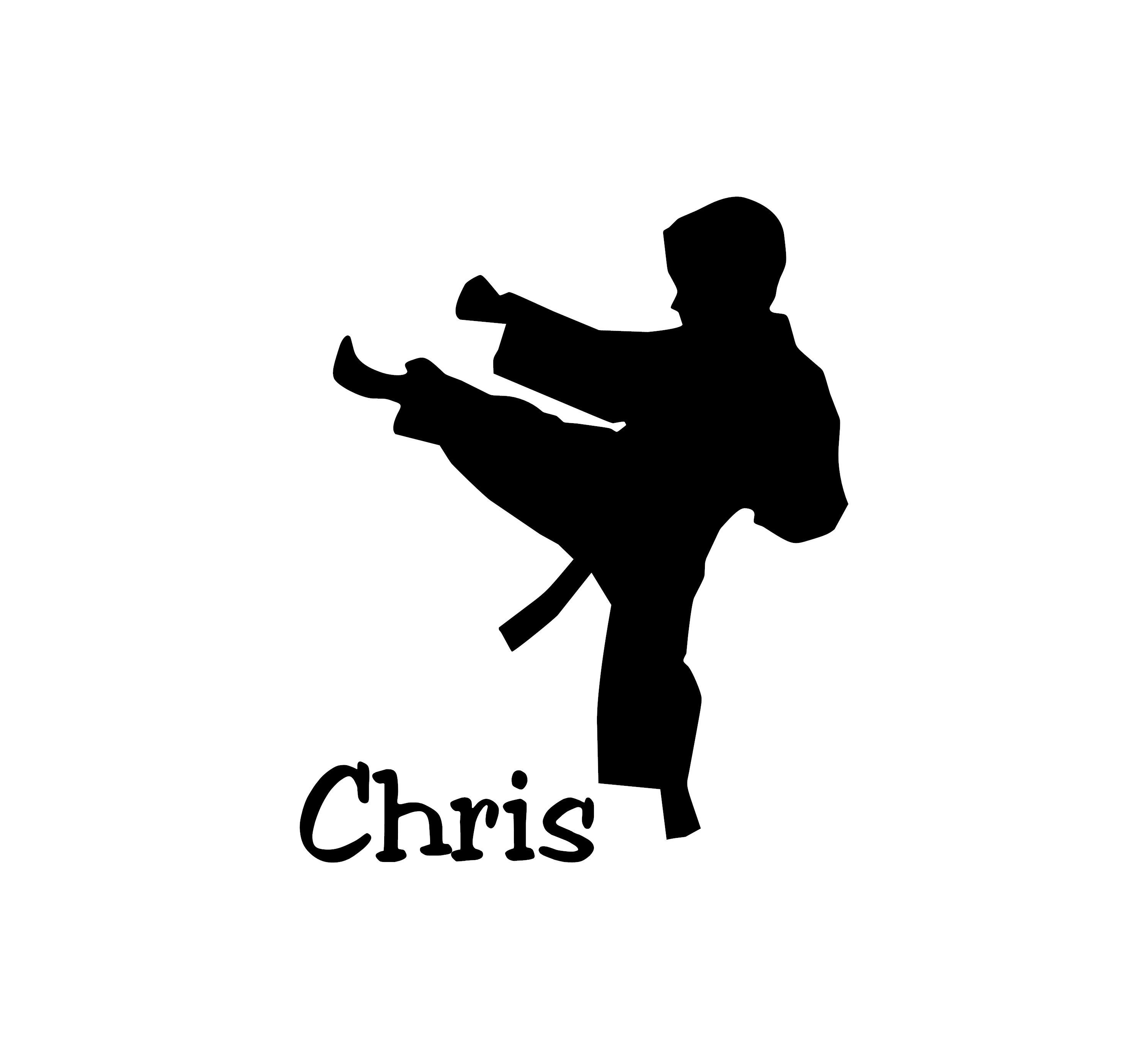 Karate Decal/boy Karate Decal/karate Sticker/sport Decal/marshall Arts ...