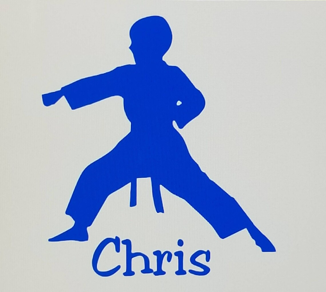 Karate Decal/boy Karate Decal/karate Sticker/sport | Etsy