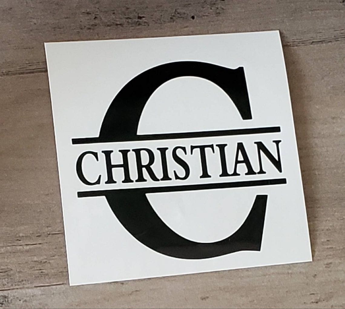 Monogram Decal/initial Decal/monogram Sticker/car Decal/ipad Decal/yeti ...