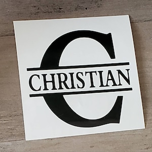 Monogram Decal/initial Decal/monogram Sticker/car Decal/ipad Decal/yeti ...