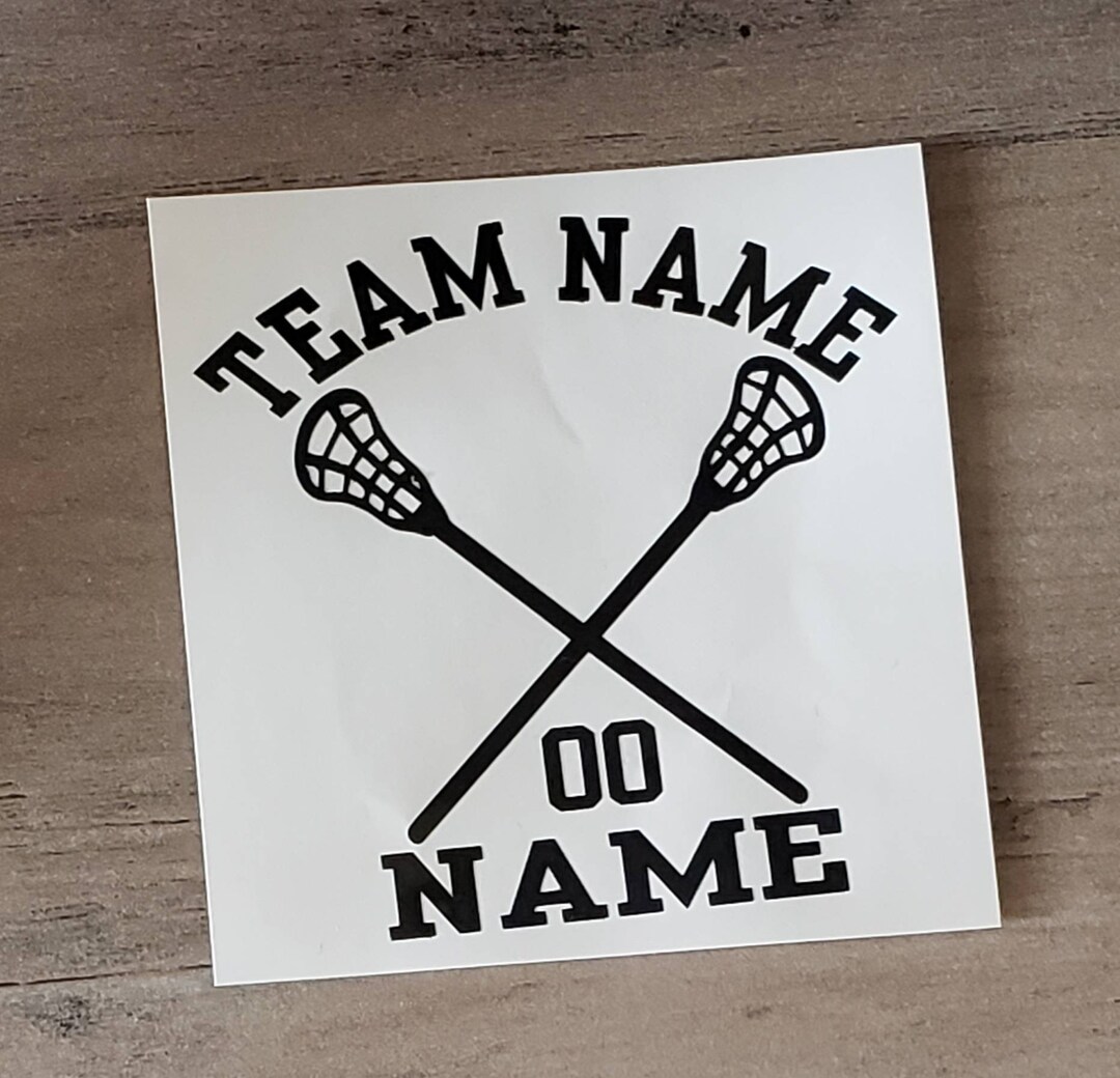 Personalized Lacrosse Decal/lacrosse Sticks With Name/car Decal/water ...