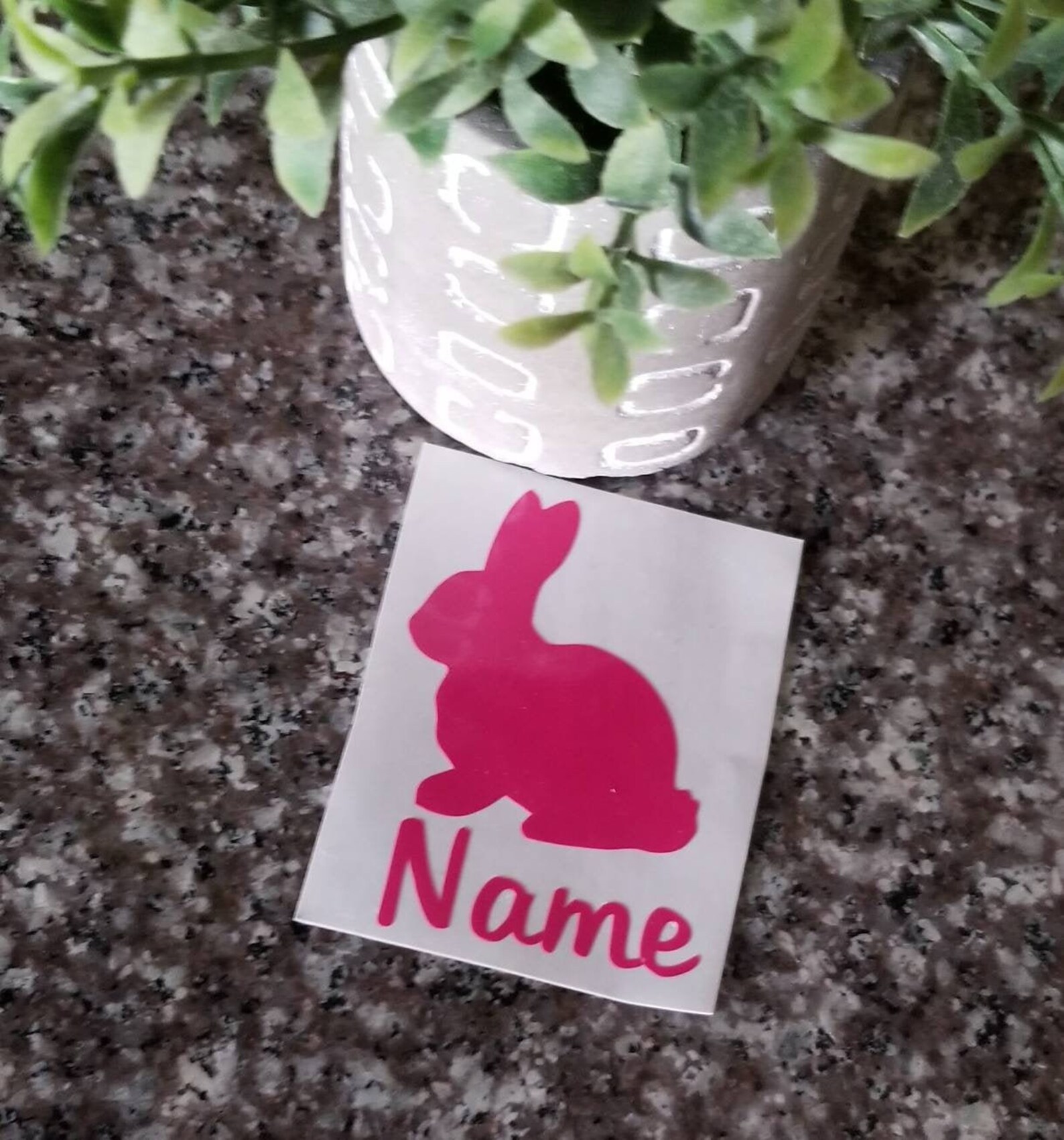 Bunny Decal/custom Bunny Decal/pencil Box Decal/rabbit Decal/easter ...