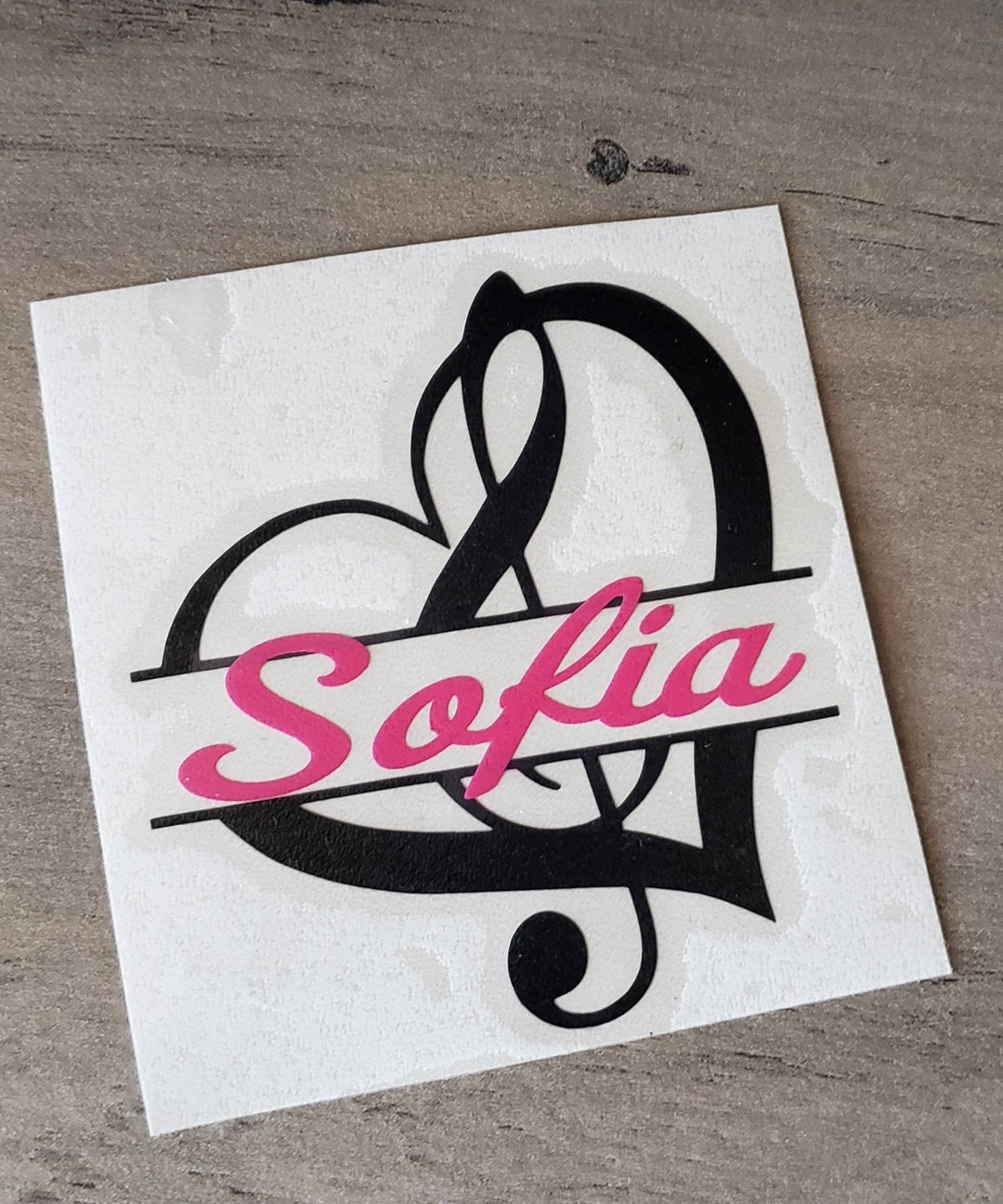 Music Note Decal/music Monogram Decal/band Mom Decal/instrument Case ...