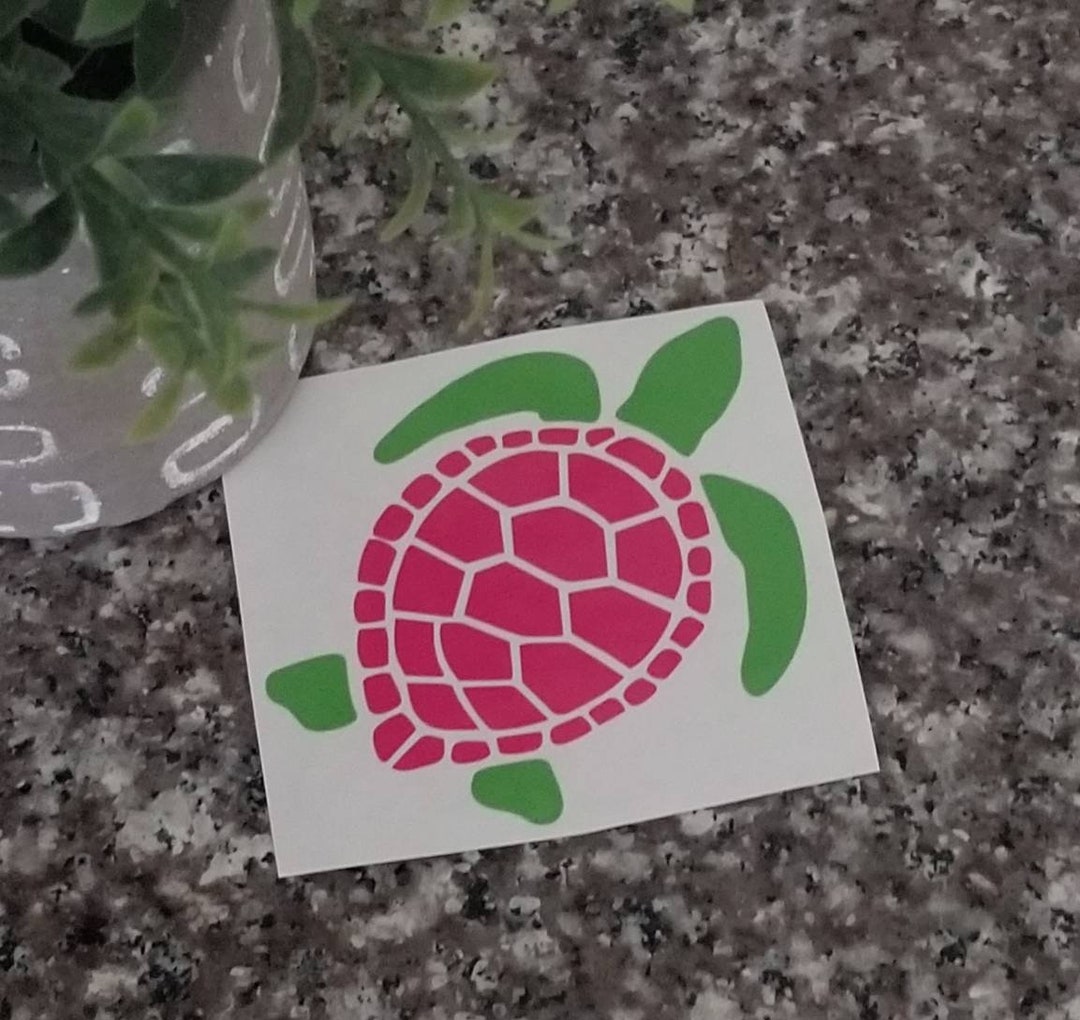 Turtle Decal/sea Turtle Sticker/beach Decal/ocean Decal/animal Decal ...
