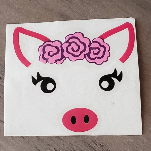 Pig Face Decal - Etsy