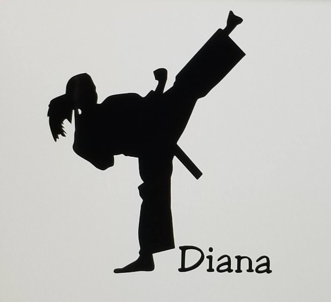 Karate Decal/girl Karate Decal/karate Sticker/marshall Arts | Etsy