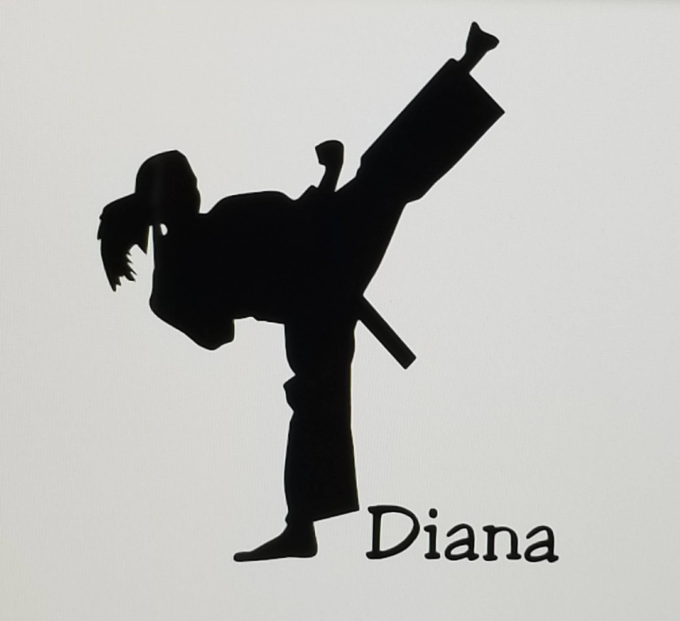 Karate Decal/girl Karate Decal/karate Sticker/marshall Arts - Etsy