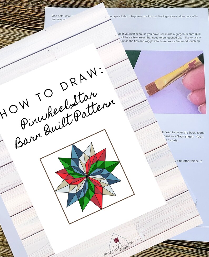 Barn Quilt Pattern, Pinwheel Star, Digital Pattern, Friend Gift ...