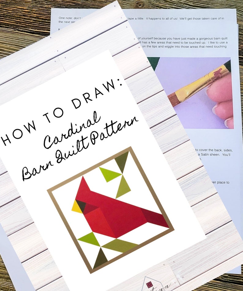 Barn Quilt Pattern, Cardinal, Digital Pattern, Friend Gift, Birthday ...