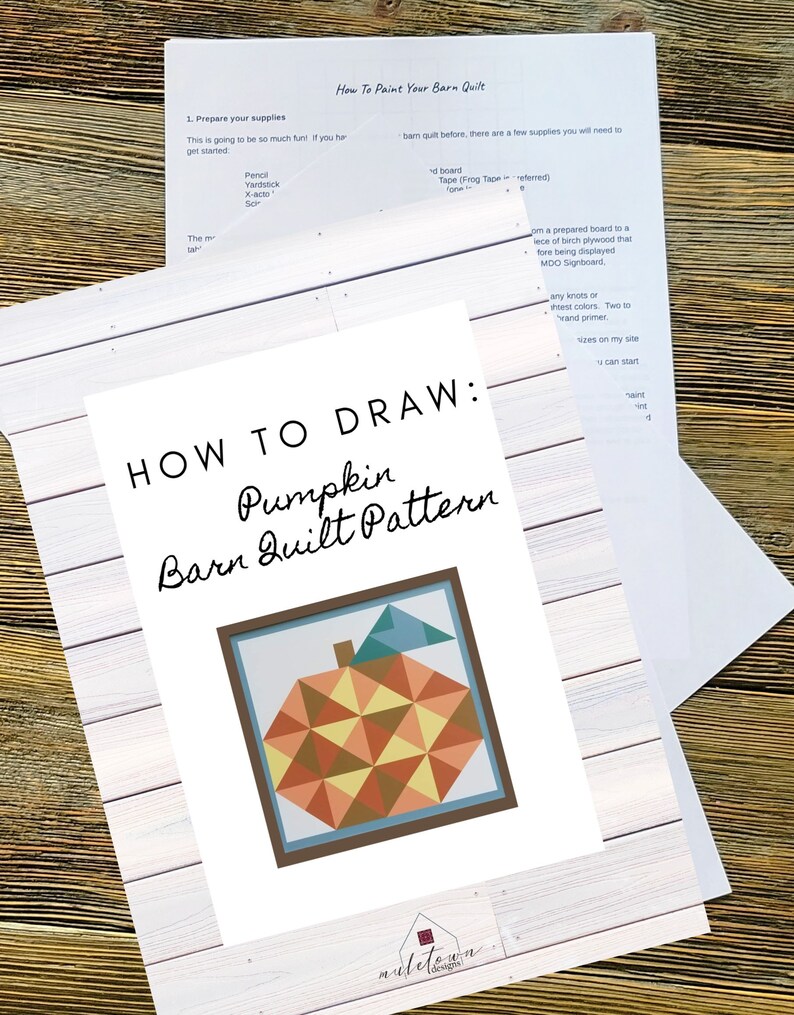 Barn Quilt Pattern, Pumpkin, Digital Pattern, Friend Gift, Birthday Gift - Etsy