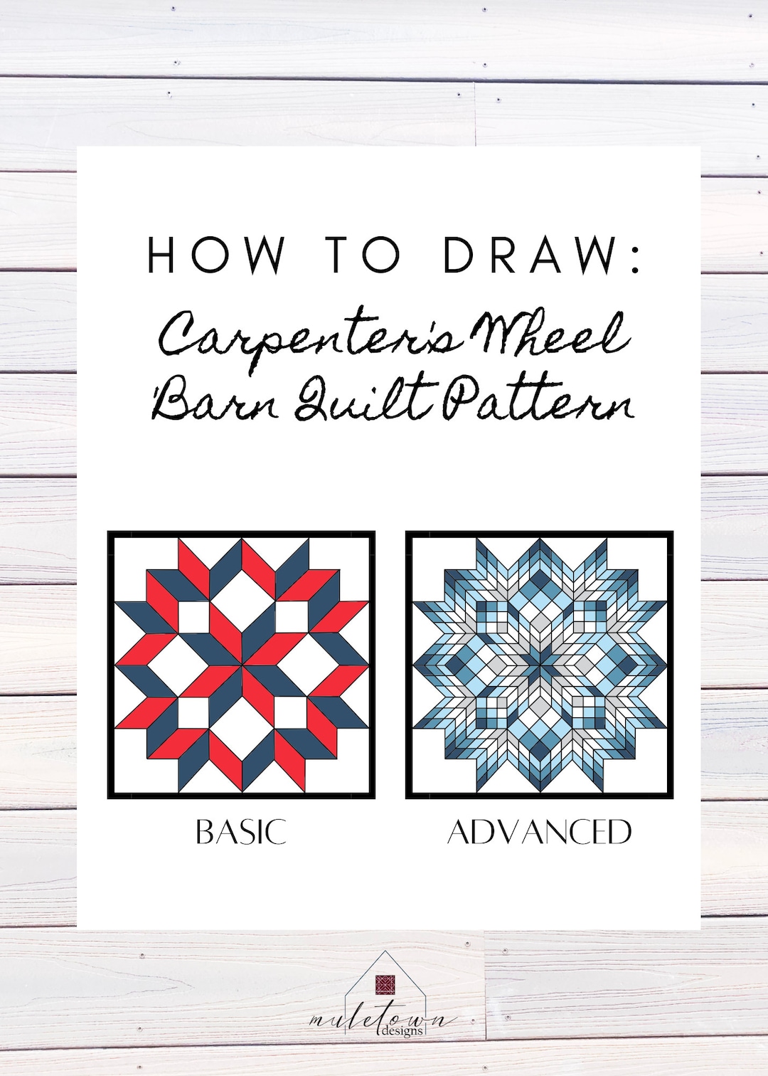 Barn Quilt Pattern, Carpenters Wheel, Digital Pattern, Friend Gift ...