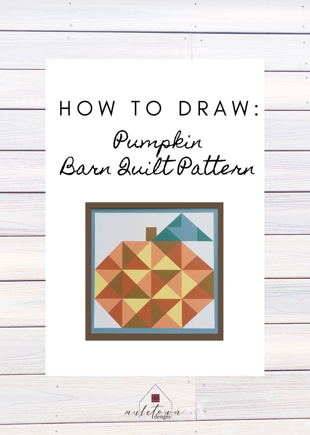 Barn Quilt Pattern, Pumpkin, Digital Pattern, Mothers Day Gift, Mom ...