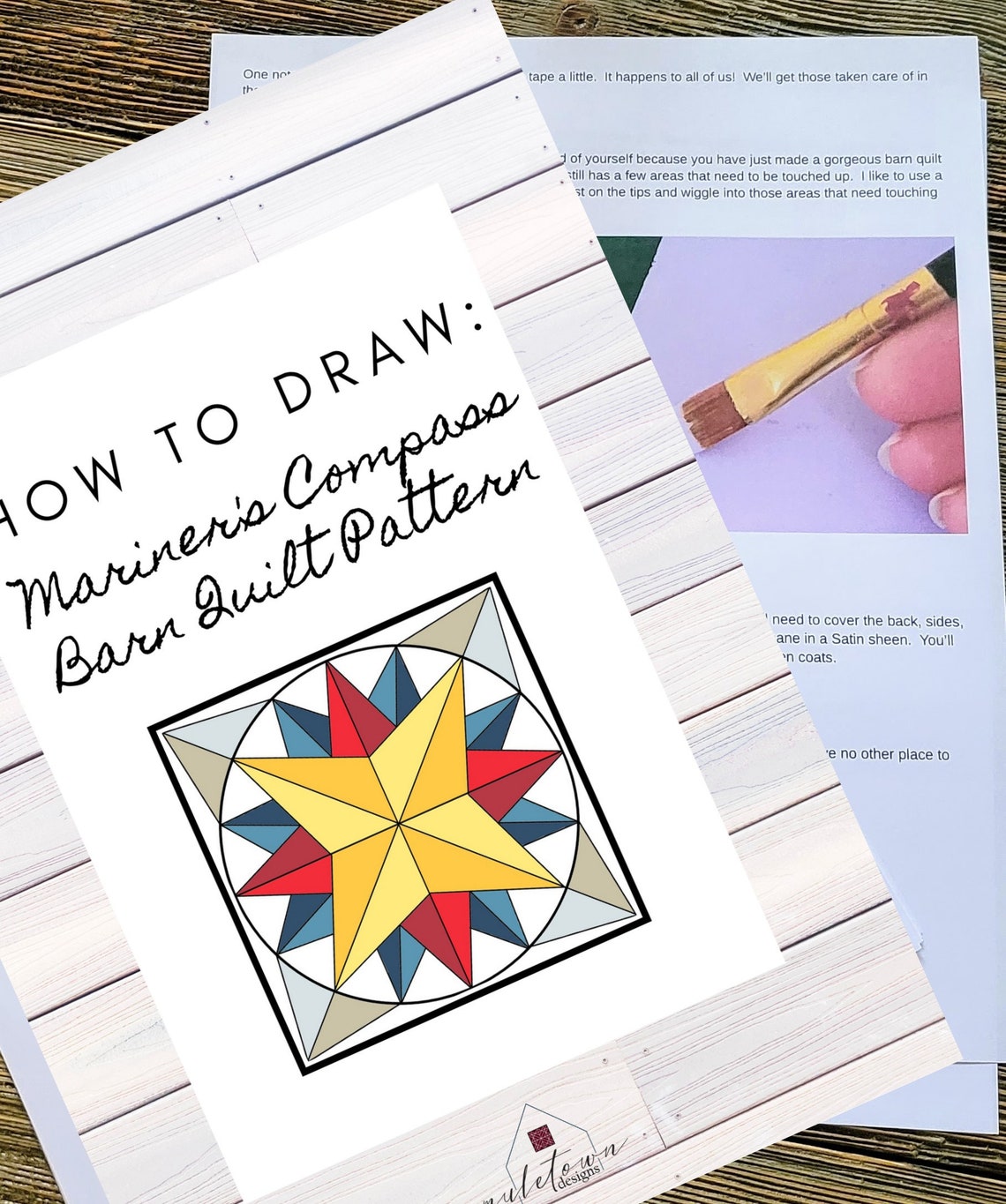 Barn Quilt Pattern, Mariners Compass, Digital Pattern, Mothers Day Gift ...