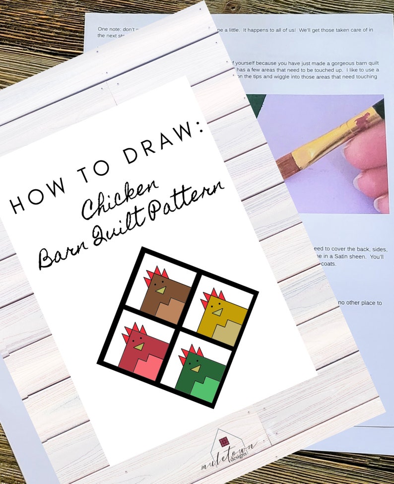 Barn Quilt Pattern, Chicken Quilt, Digital Pattern, Fall, Mom Gift ...