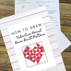 Barn Quilt Pattern, Heart Barn Quilt, Digital Pattern, Valentines Gift ...