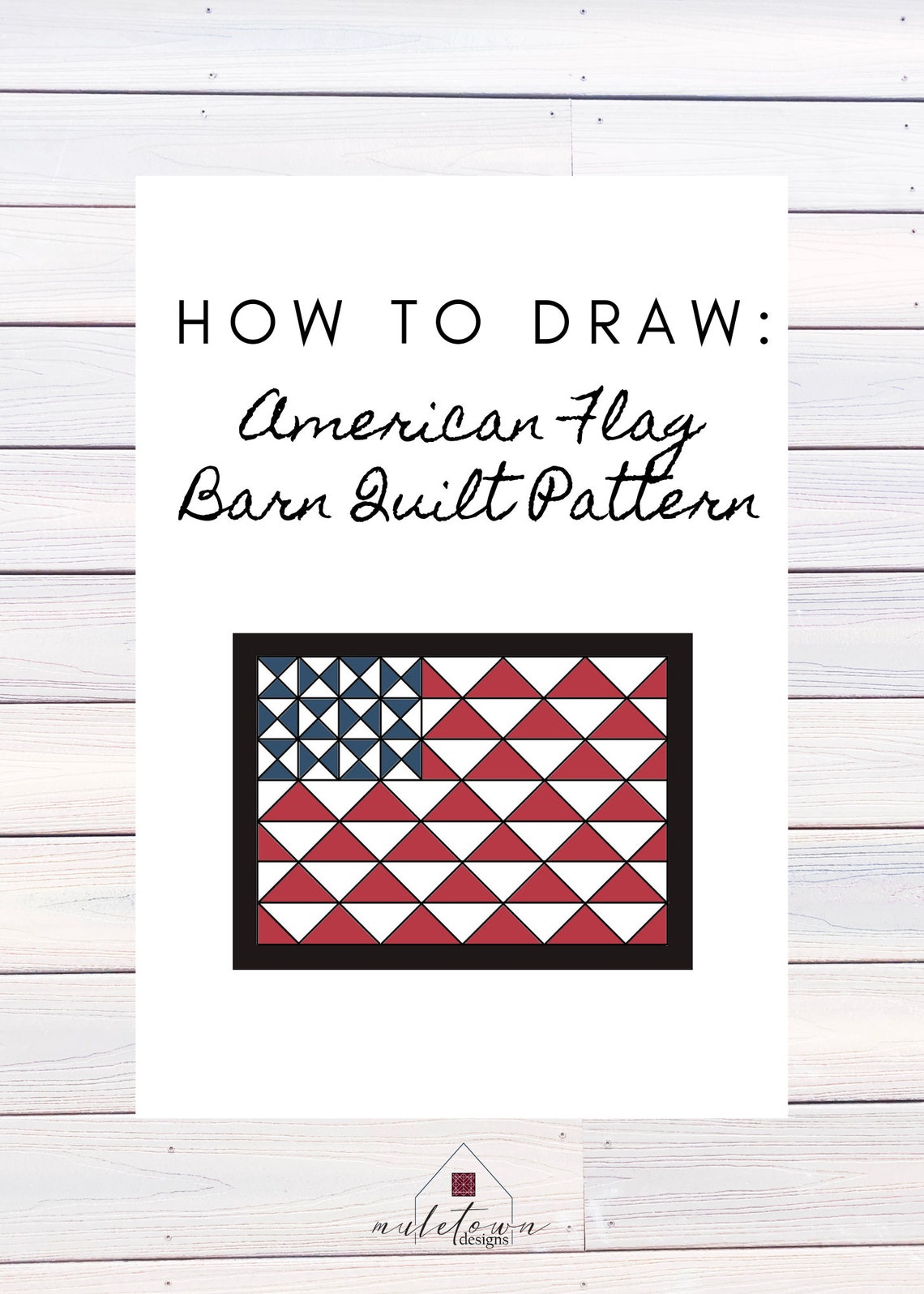 Barn Quilt Pattern, American Flag, Digital Pattern, Friend Gift ...