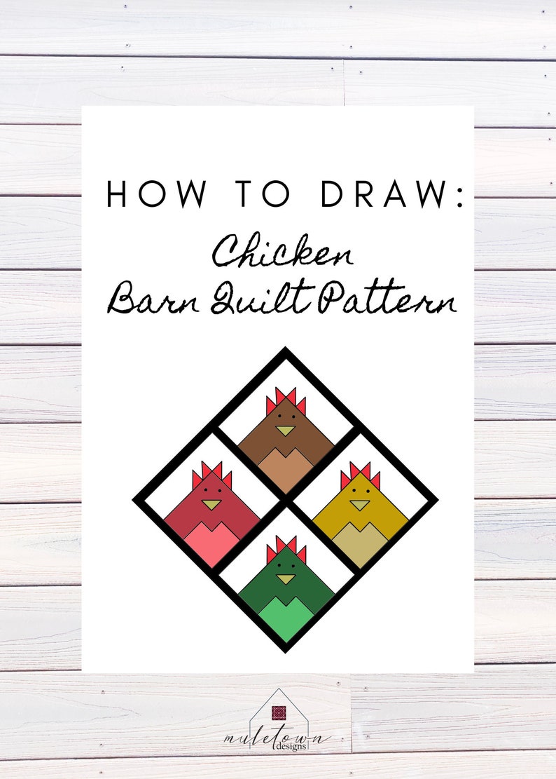 Barn Quilt Pattern, Chicken Quilt, Digital Pattern, Fall, Mom Gift ...