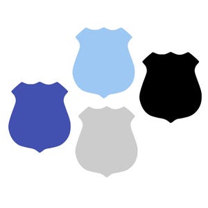 Paper Police Badge Cutout - Police Badge Shape, Paper Badge Cut Out ...