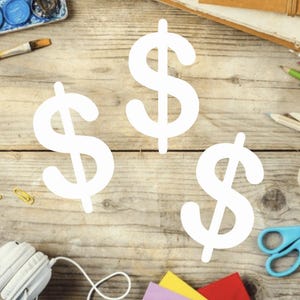 Paper Dollar Sign Shape, Dollar Sign Shape Cut Outs, Dollar Sign Die ...