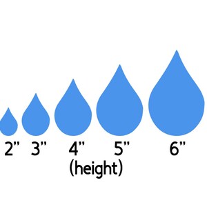 Rain Drop Cut Outs - Rain Decor, Rain Drop Die Cuts, Paper Rain Drop ...