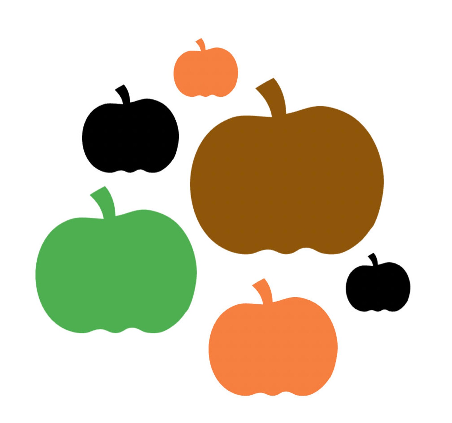 Pumpkin Paper Cut Outs - Paper Pumpkin Shape, Pumpkin Die Cuts, Pumpkin ...