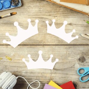Paper Crown Cut Outs - Crown Shapes, Princess Birthday Decor, Crown ...