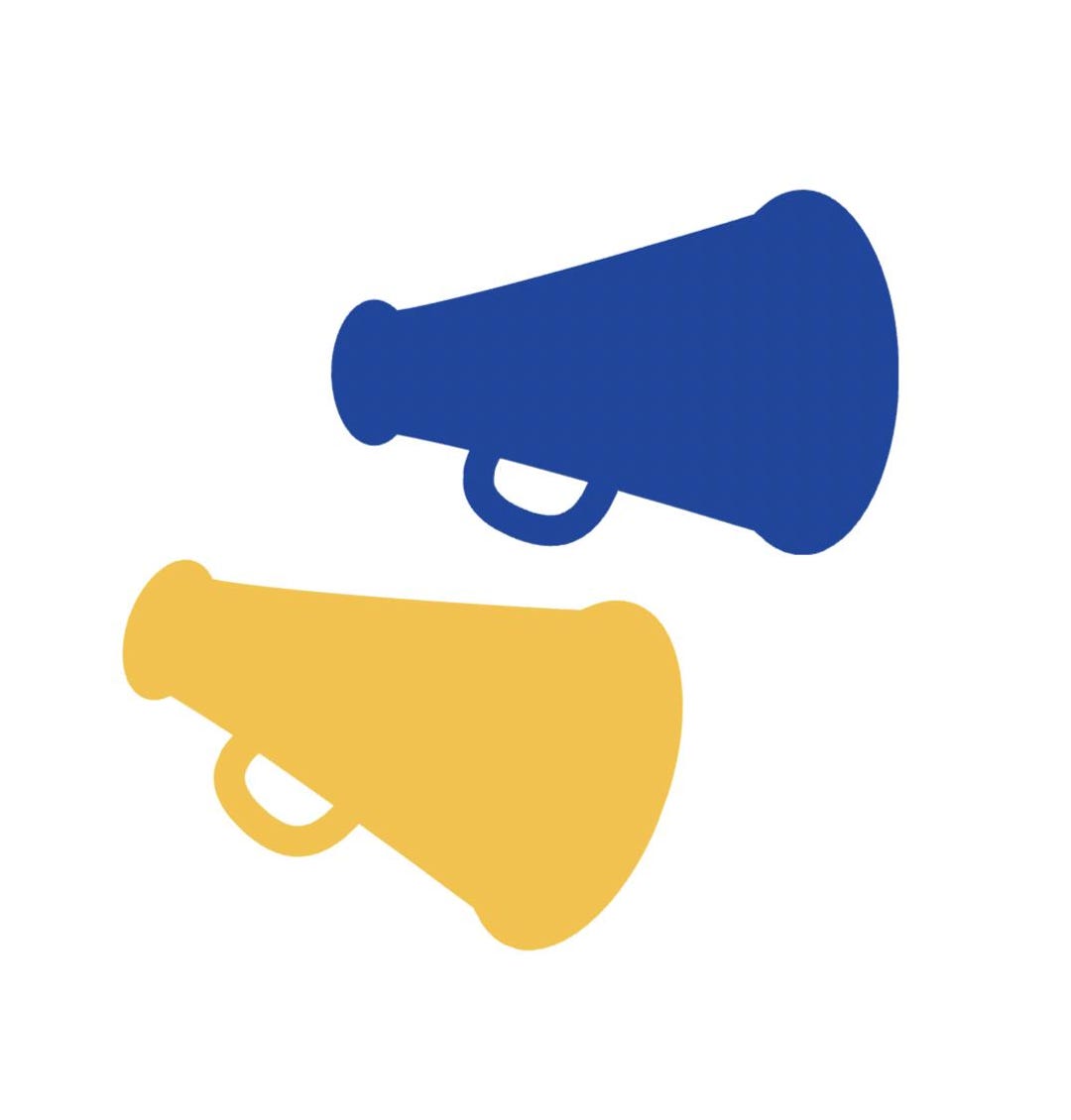 Paper Megaphone Cut Outs - Megaphone Shapes, Cheerleader Decor, Paper ...