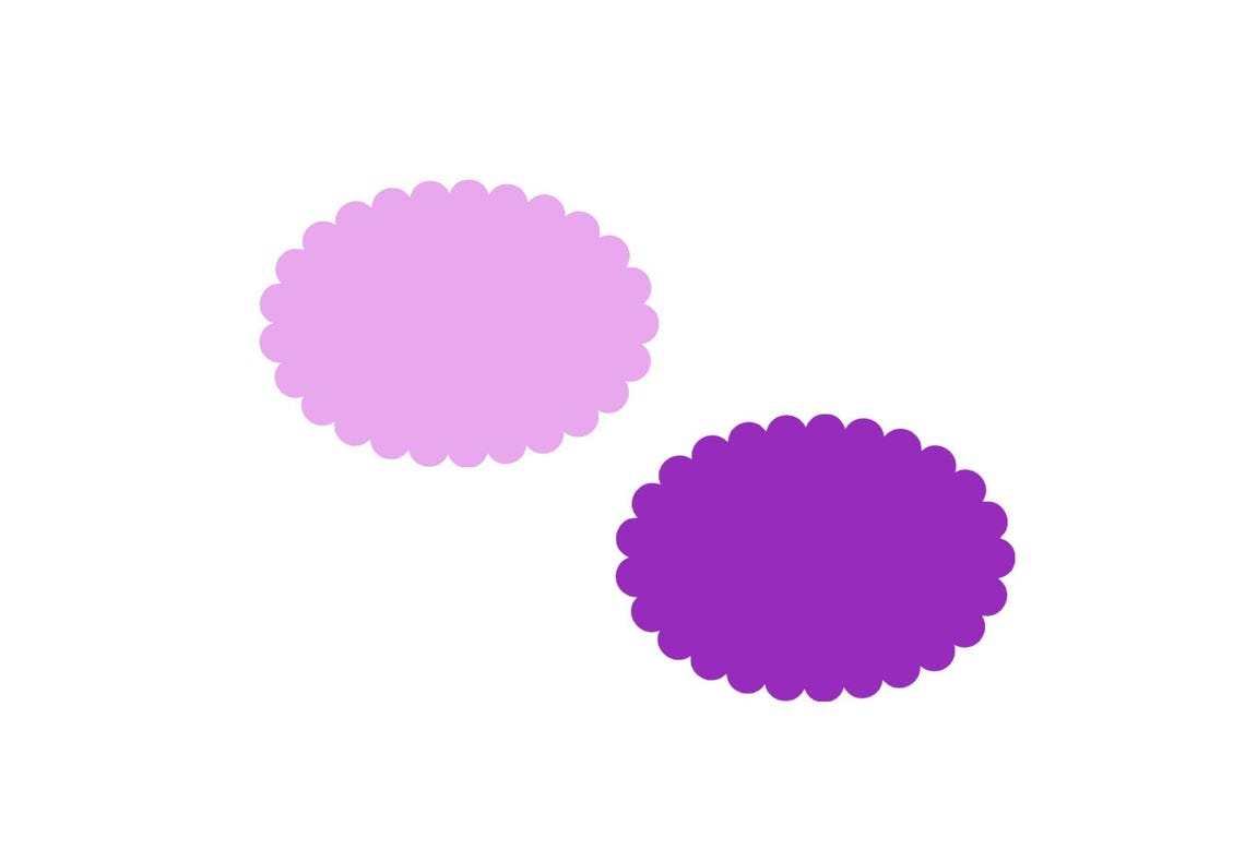 Paper Scallop Oval - Scalloped Oval Paper Die Cut Shape Cut Outs for ...