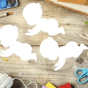 Paper Baby Cut Outs - Paper Baby Shape, Baby Die Cuts, Baby Boy Shape ...