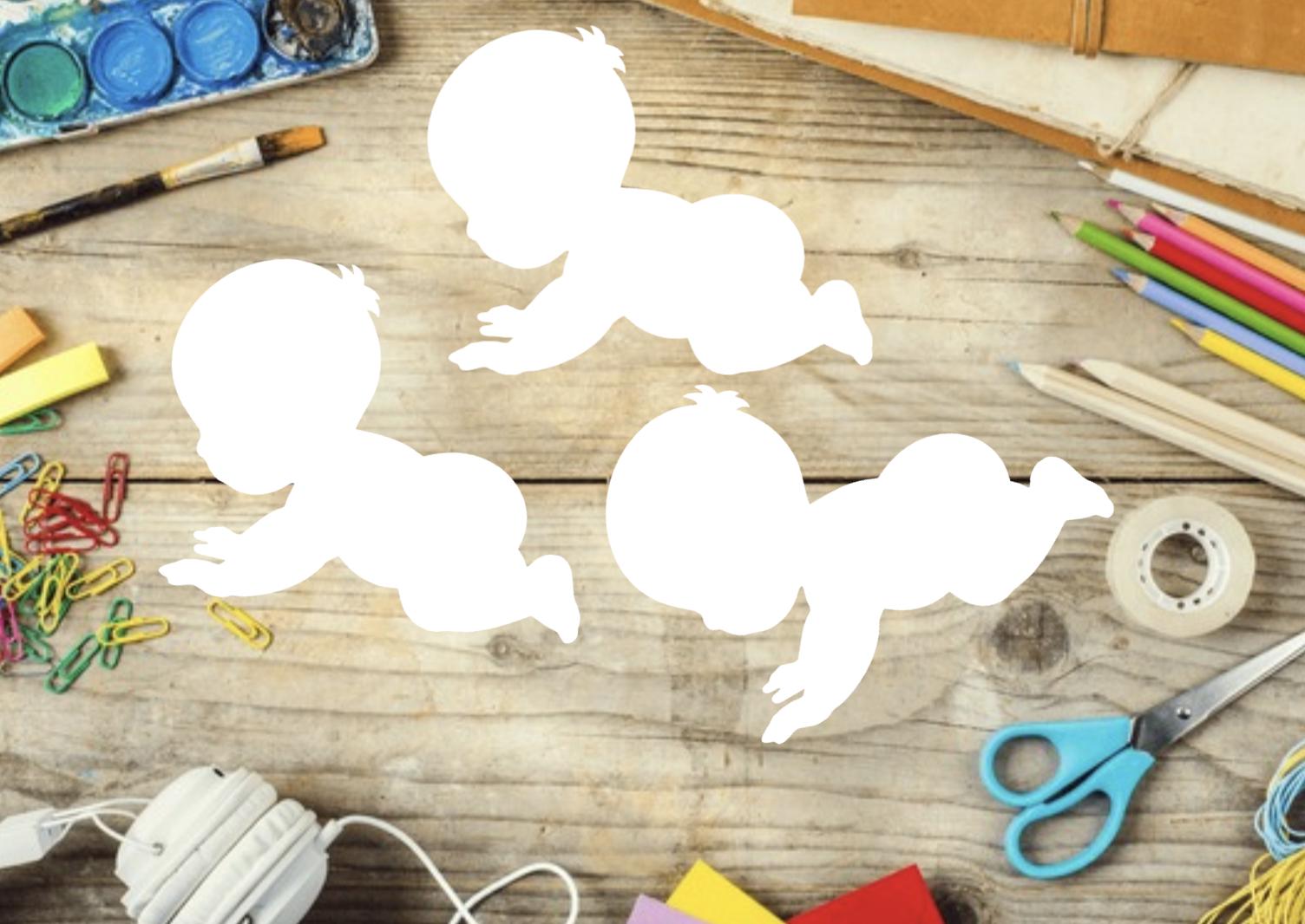 Paper Baby Cut Outs - Paper Baby Shape, Baby Die Cuts, Baby Boy Shape ...