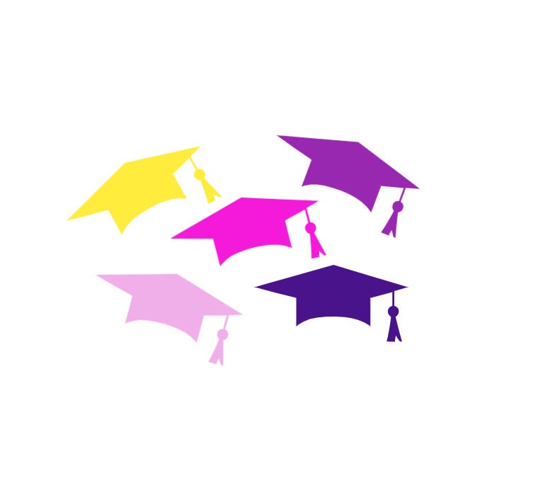 Graduation Cap Cut Outs - Paper Graduation Hat Cut Outs, Graduation ...