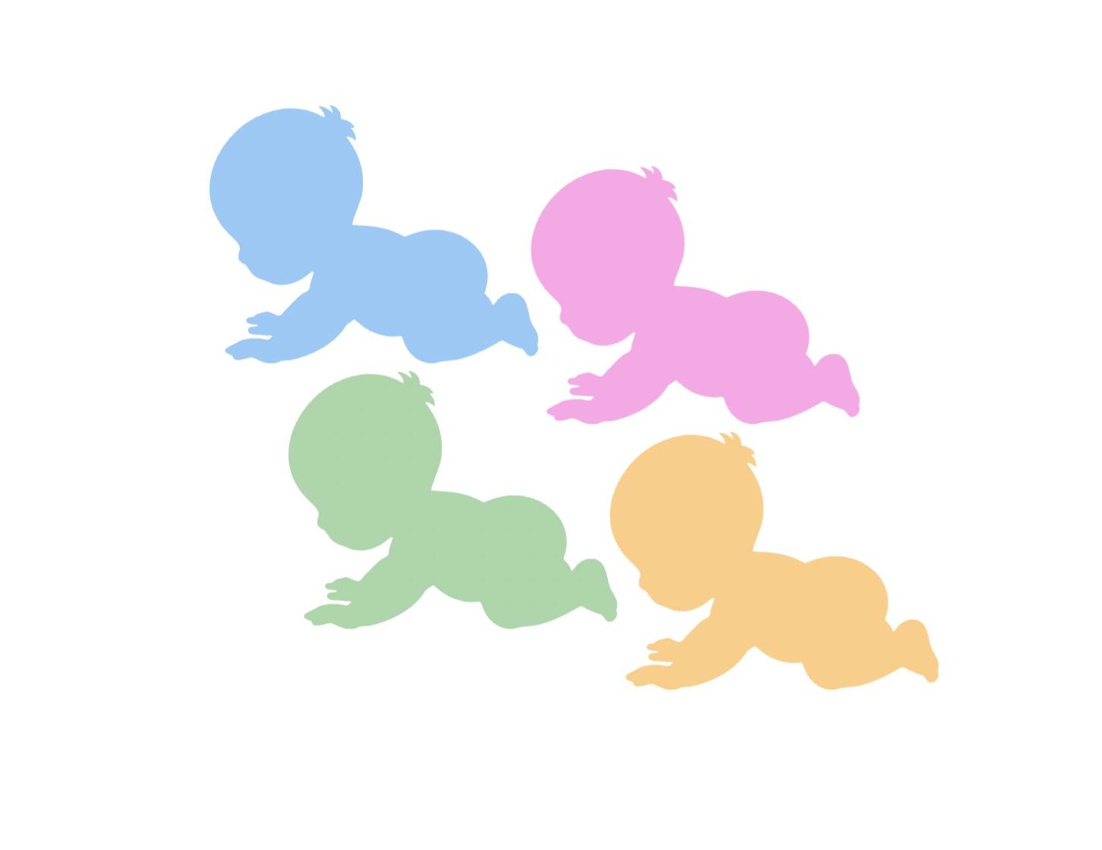Paper Baby Cut Outs - Paper Baby Shape, Baby Die Cuts, Baby Boy Shape ...