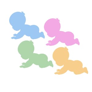 Paper Baby Cut Outs - Paper Baby Shape, Baby Die Cuts, Baby Boy Shape ...