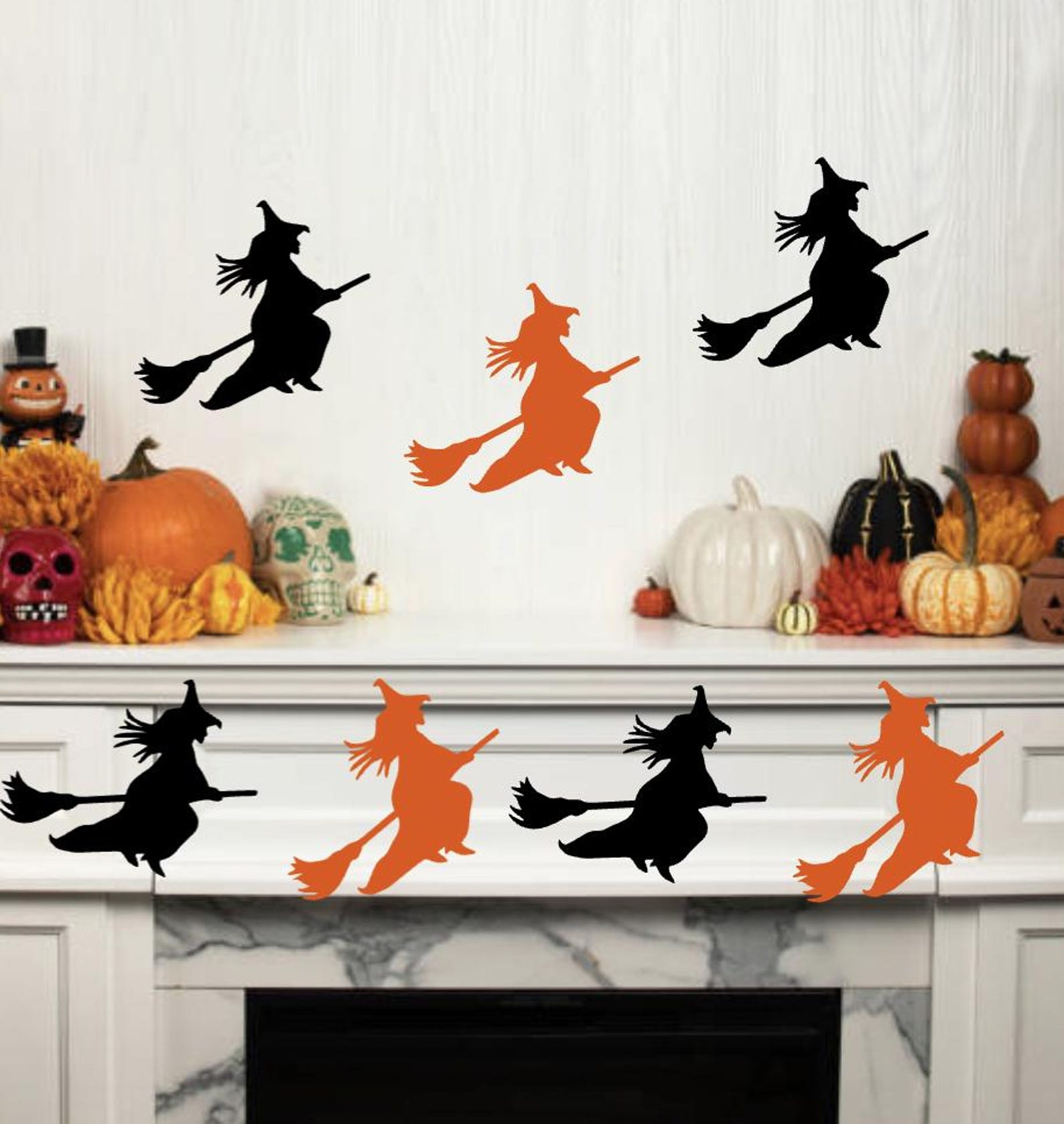 Witch Cut Outs - Paper Witch, Halloween Decor, Witch Die Cuts, Witch ...