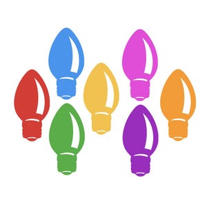 Christmas Lights Cut Outs - Christmas Light Decor, Christmas Light Die ...