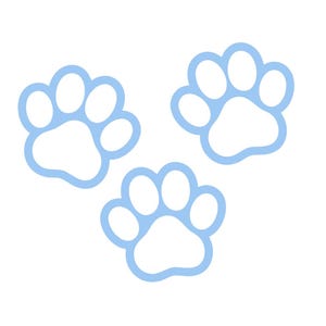 Paw Print Cut Outs - Paper Paw Print, Paw Print Die Cuts, Dog Paw Cut ...