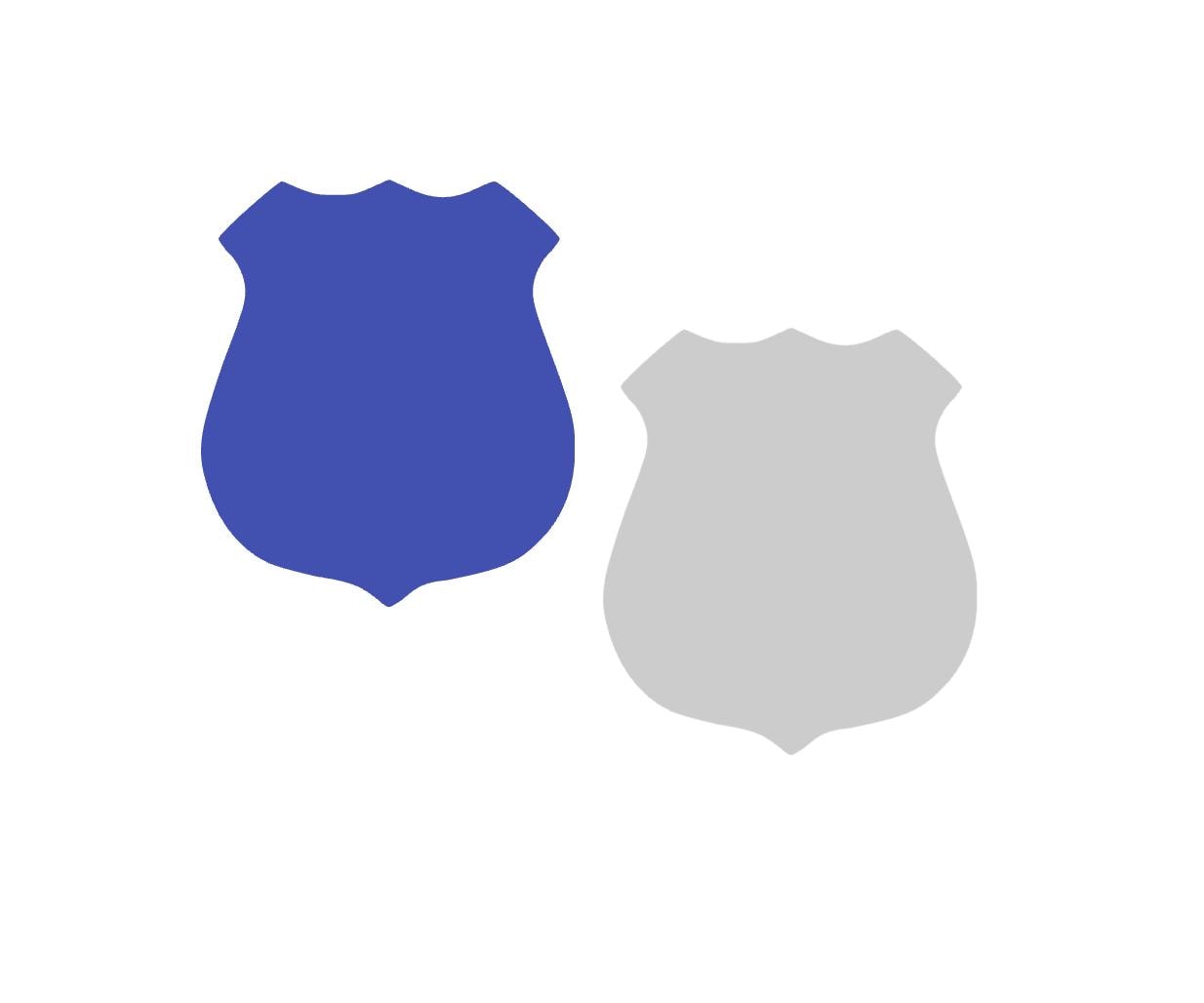 Paper Police Badge Cutout - Police Badge Shape, Paper Badge Cut Out ...