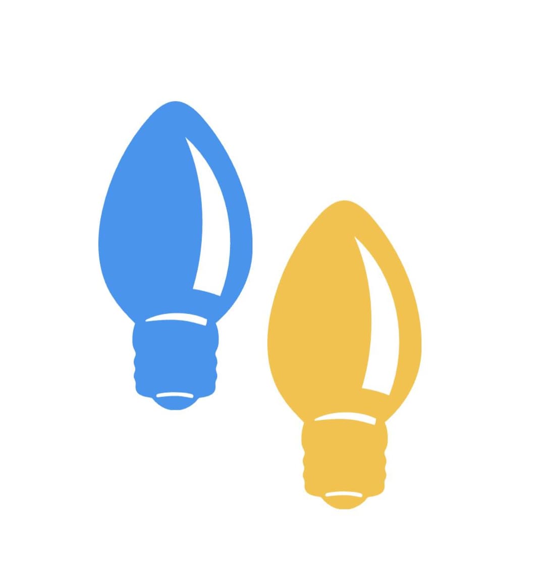 Christmas Lights Cut Outs - Christmas Light Decor, Christmas Light Die ...