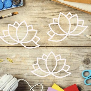 Lotus Flower Cut Outs - Paper Lotus Flower, Lotus Flower Die Cuts ...