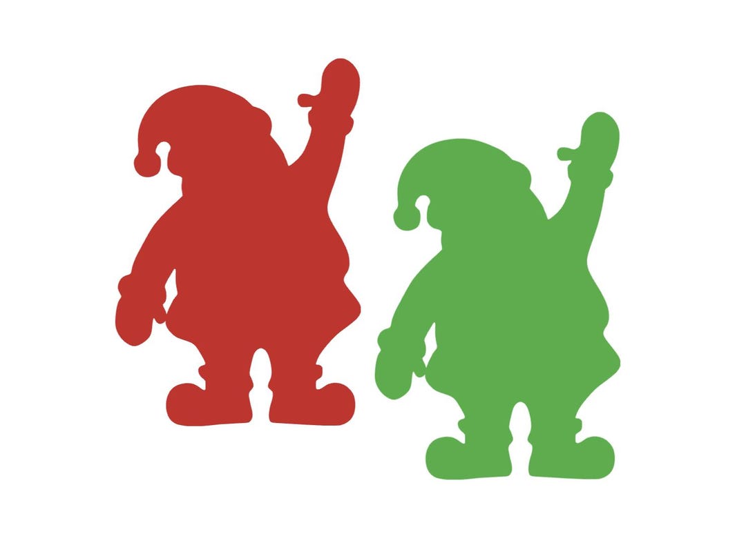 Santa Cut Outs - Santa Decor, Santa Die Cuts, Paper Santa Shapes, Paper ...