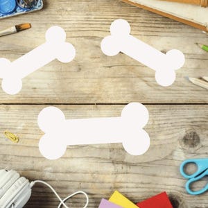 Paper Dog Bone Cut Outs - Dog Bone Shapes, Pet Birthday Decor, Spooky ...