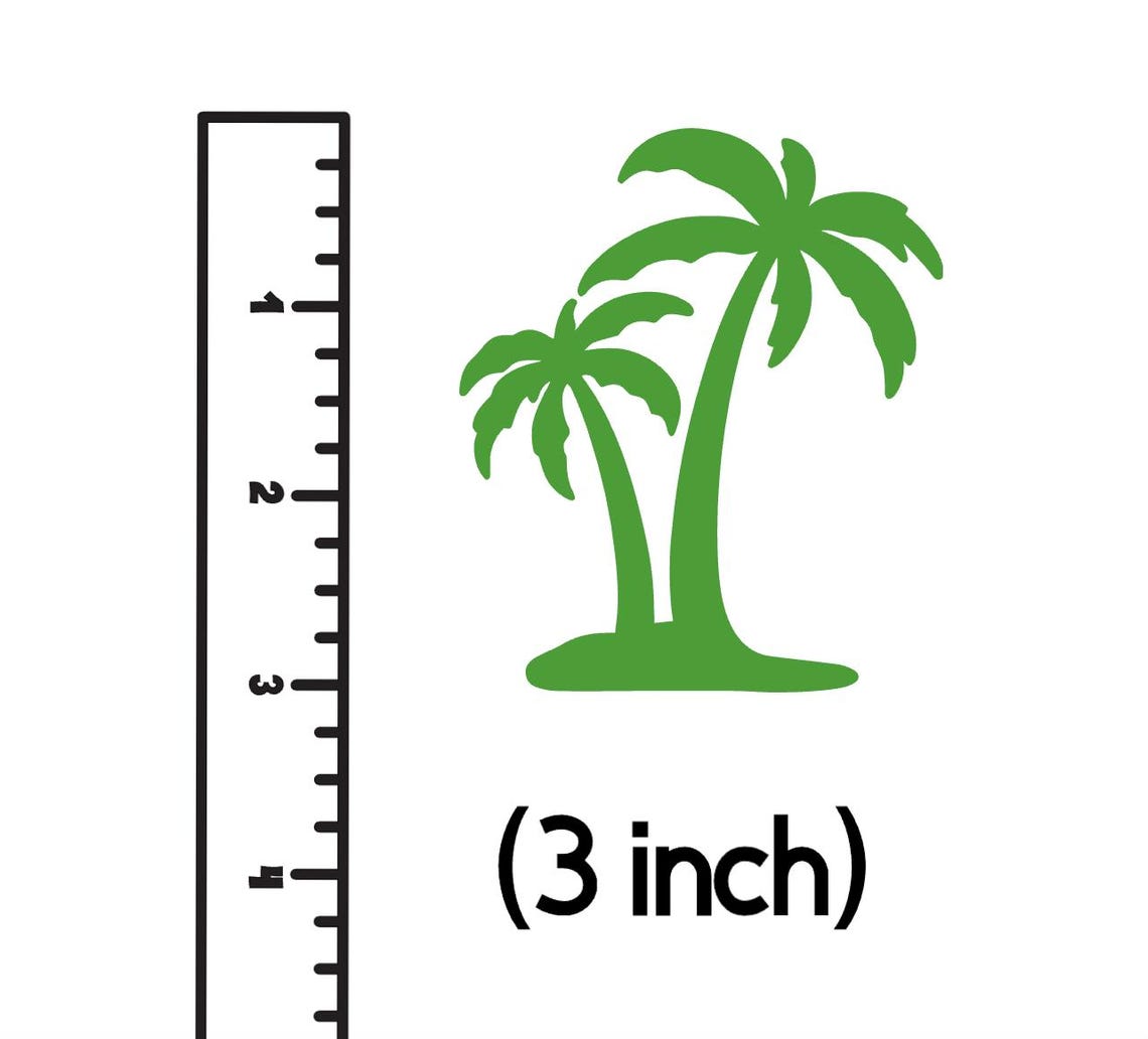 Palm Trees Cut Outs - Beach Decor, Tropical Die Cuts, Paper Palm Tree ...