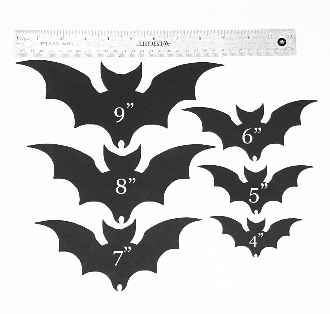 Bat Cut Outs - Paper Bats, Halloween Decor, Bat Die Cuts, Bat Dye Cuts ...