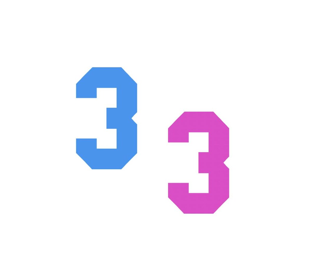 Paper Number 3 Cutouts - Paper Number 3 Dye Cuts, Number 3 Paper Cut ...