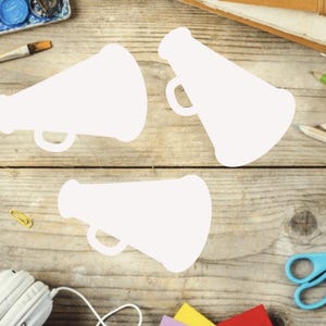 Paper Megaphone Cut Outs - Megaphone Shapes, Cheerleader Decor, Paper ...