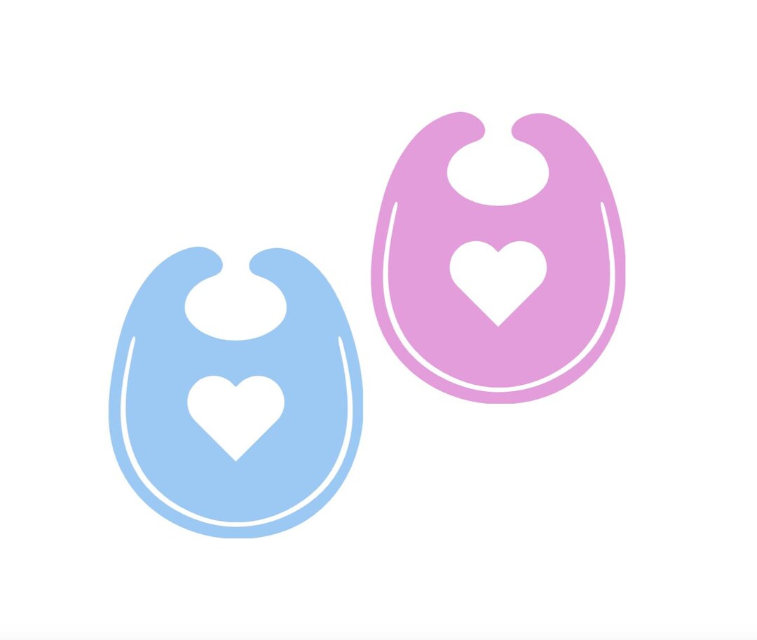 Paper Baby Bib Cut Outs - Baby Shower Baby Bib Decor, Baby Bib Die Cuts ...