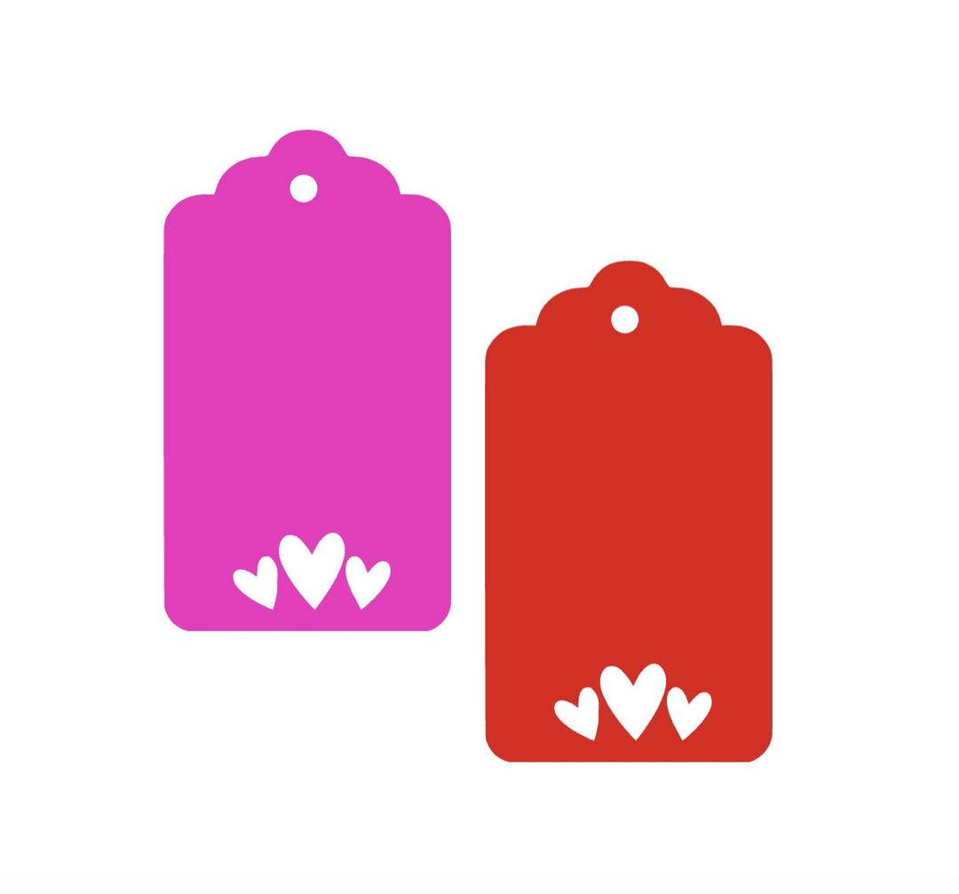 Heart Tag Cut Outs - Paper Heart Tags, Heart Shape Gift Tags, Valentine ...