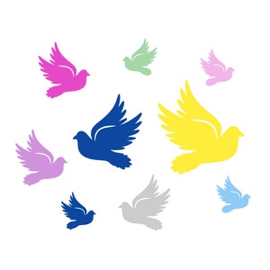 Dove Paper Cut Outs – Paper Doves, Dove Die Cuts for Scrapbooking ...